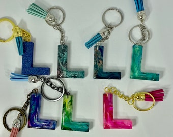 Resin Alphabet Keyring - Etsy