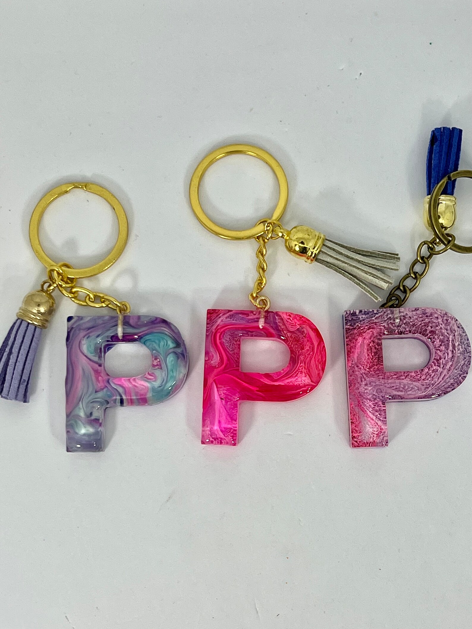 Resin Letter P Initial Keychain Letter Keychain Alphabet - Etsy