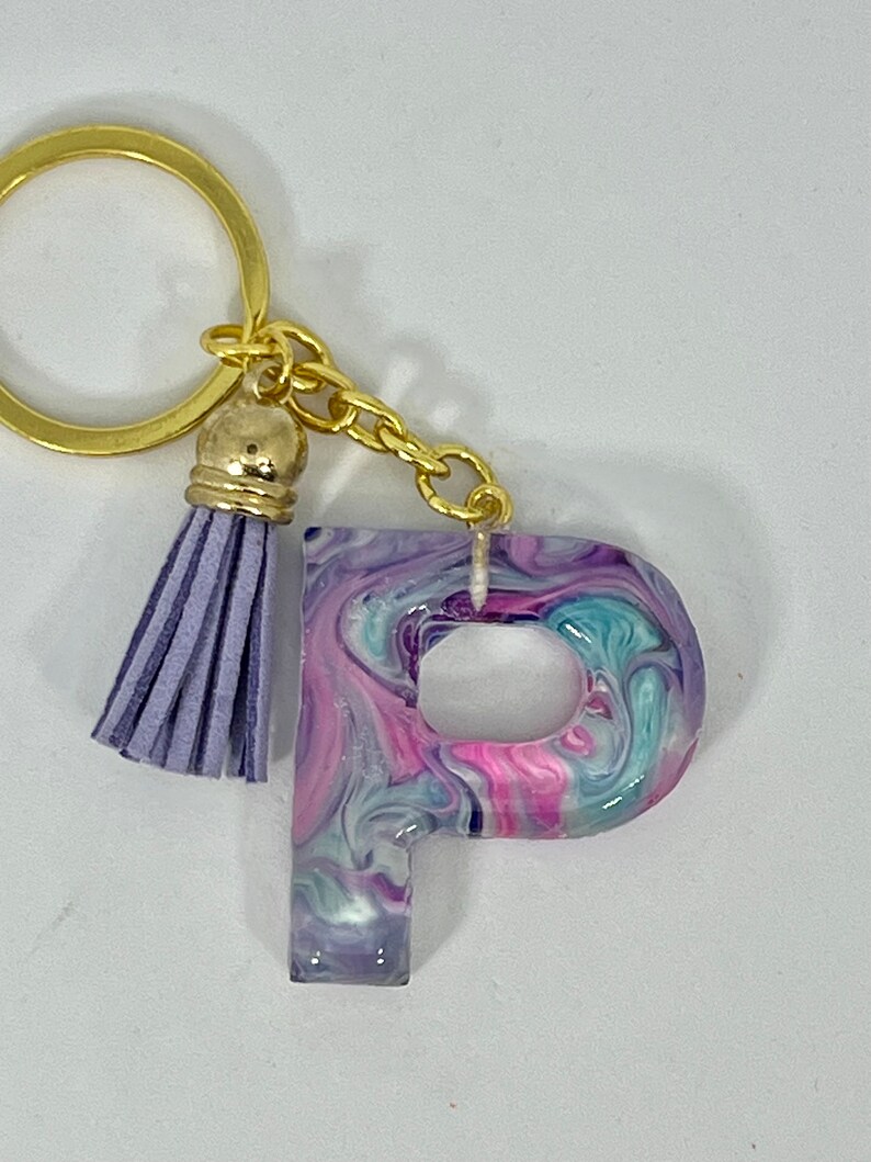 Resin Letter P Initial Keychain Letter Keychain Alphabet - Etsy