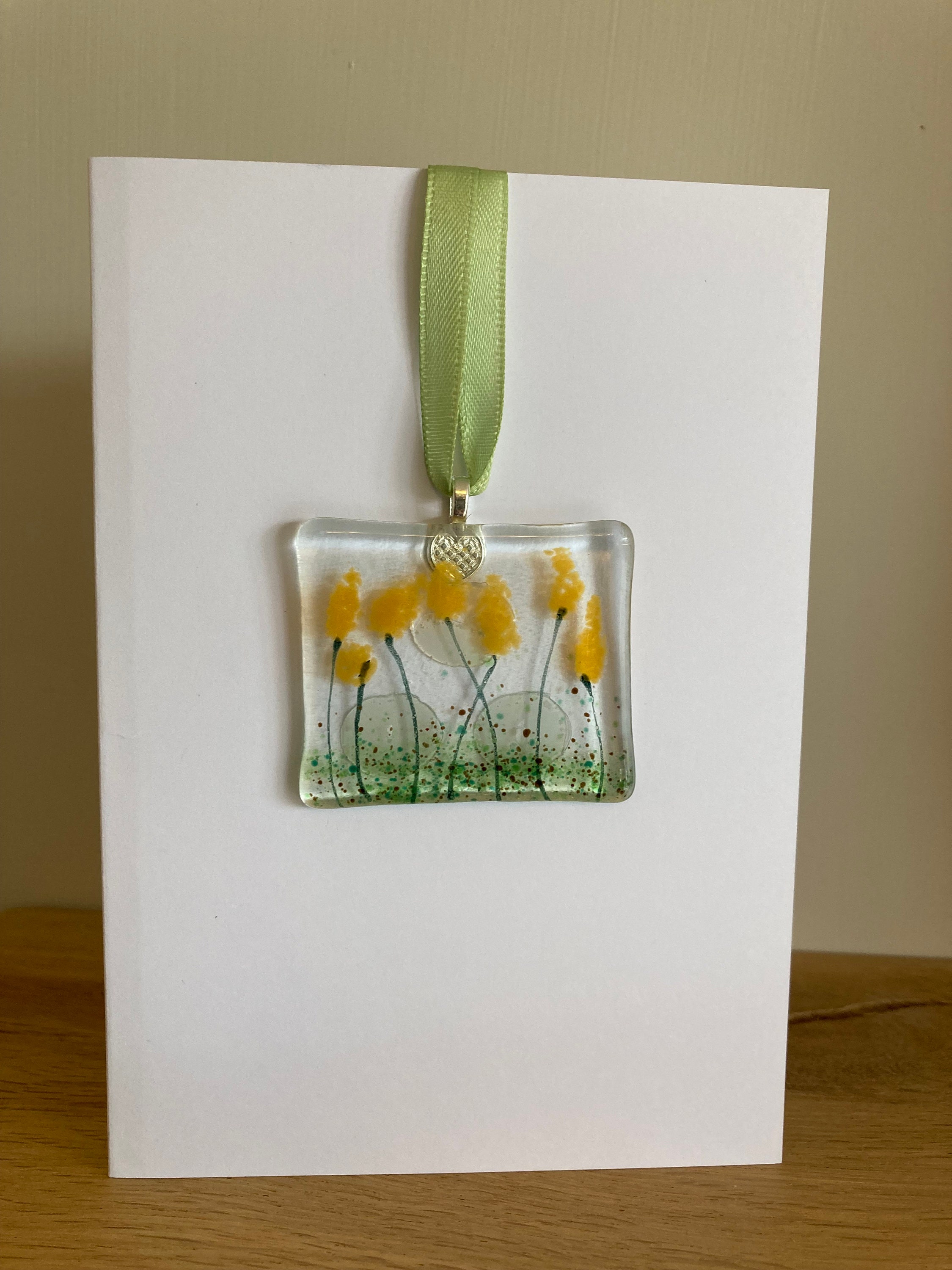 Fused Glass Flower Handmade Greeting Card Many - Etsy