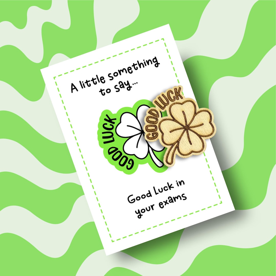 You've Got This, Good Luck Pocket Hug 4 LEAF CLOVER, Wooden, Card and ...