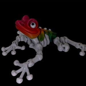 Articulated Skeleton Frog Figurine Great Gift Decor for Home Desk Buddy ...