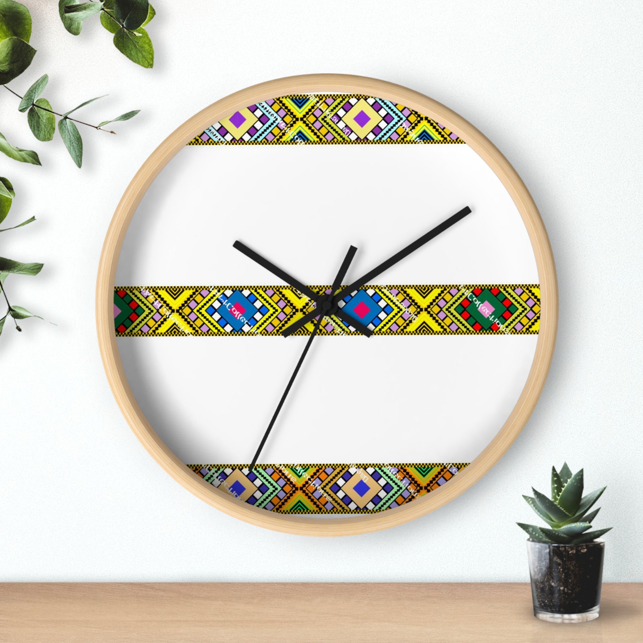 Ethiopian/eritrean Tilet Design Wall Clock - Etsy
