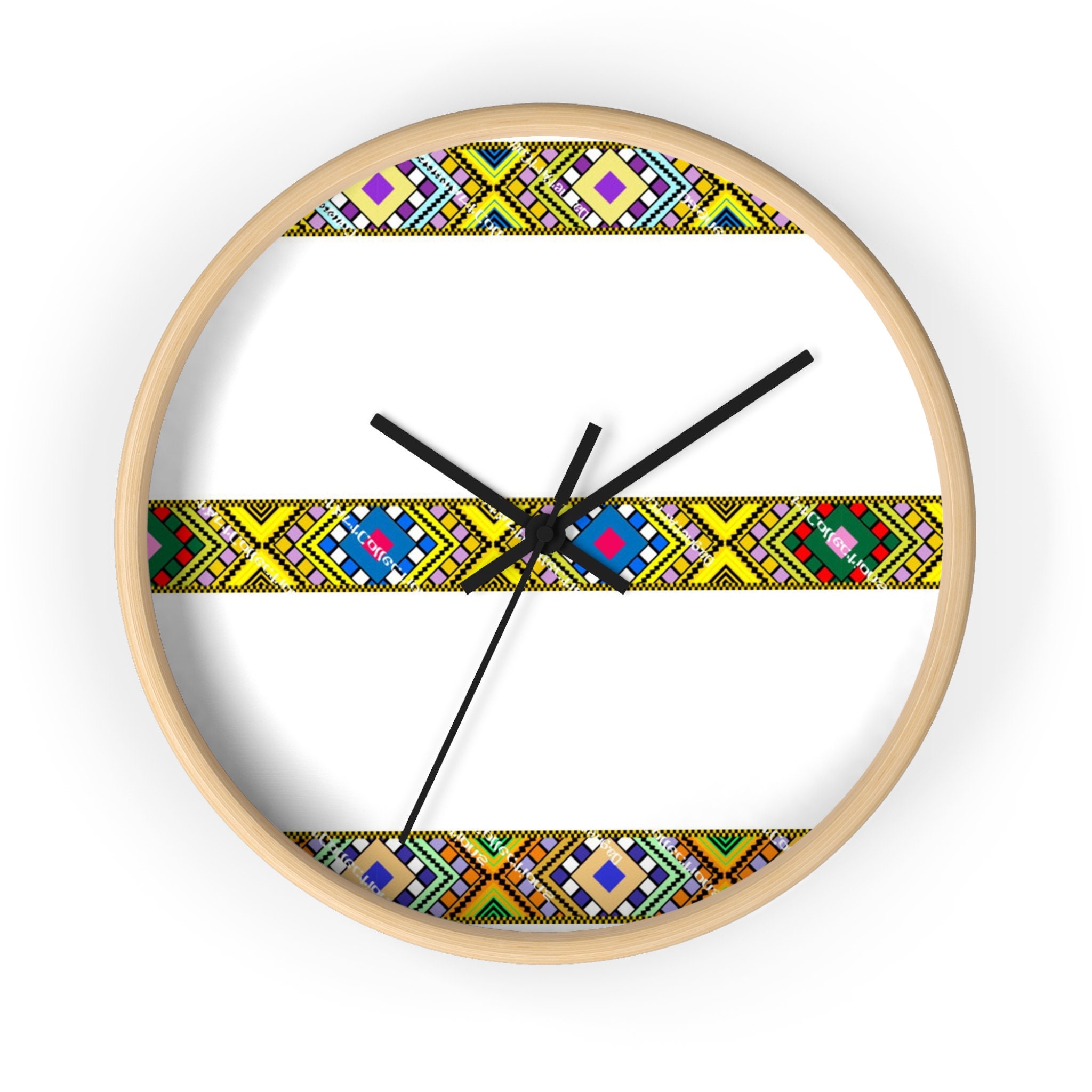 Ethiopian/eritrean Tilet Design Wall Clock - Etsy