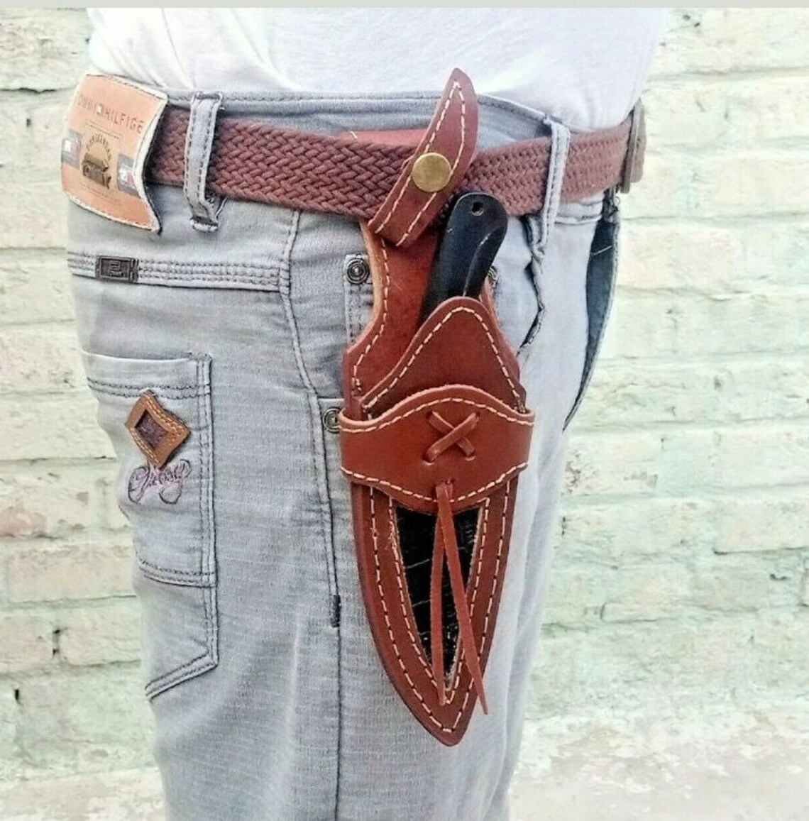 Knife Cover, Leather Sheath Cover for 6 to 8 Inches Knife, Fixed Blade ...