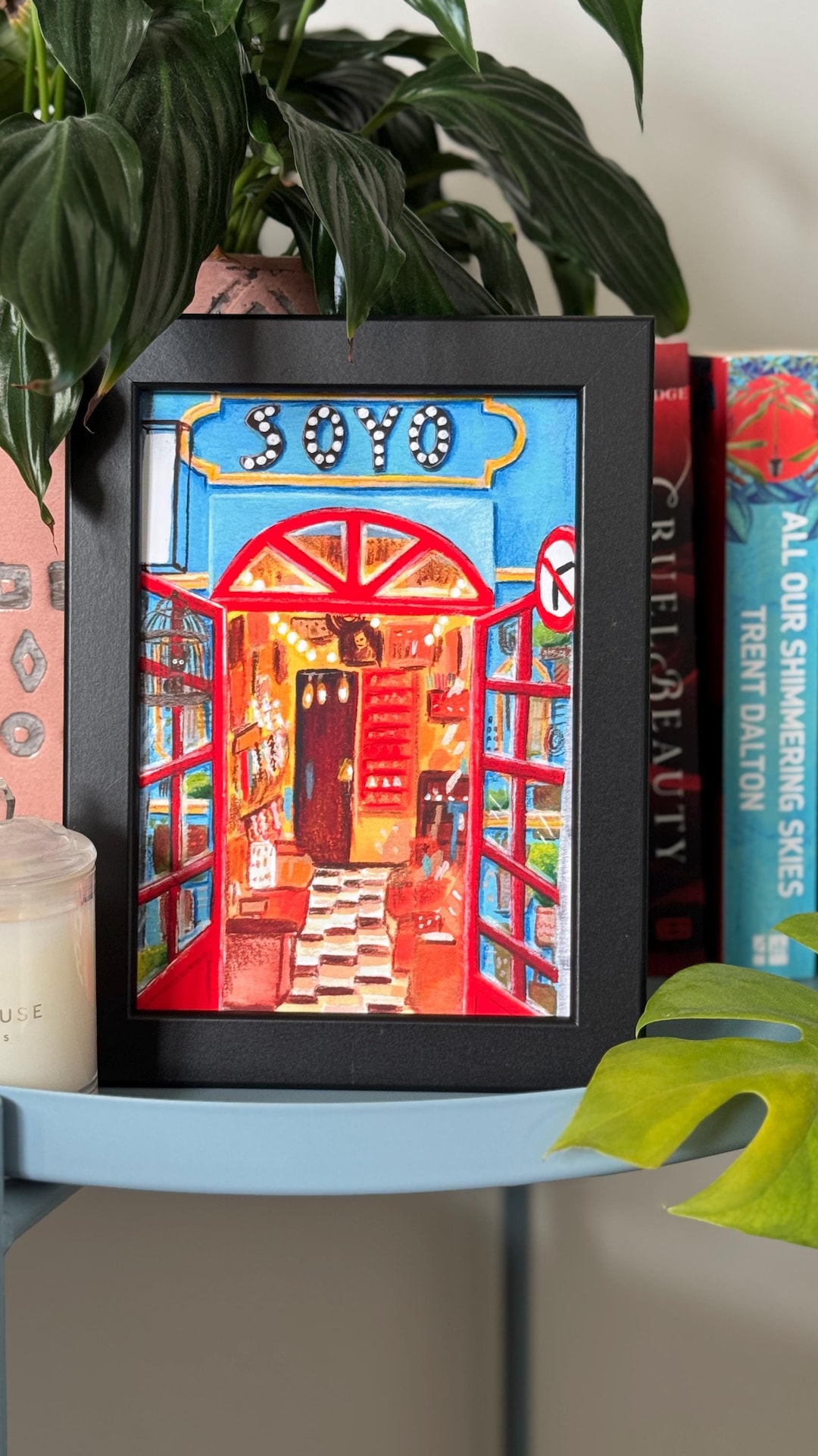 Colourful Gift Shop Storefront Art Print - Whimsical Wall Decor for ...