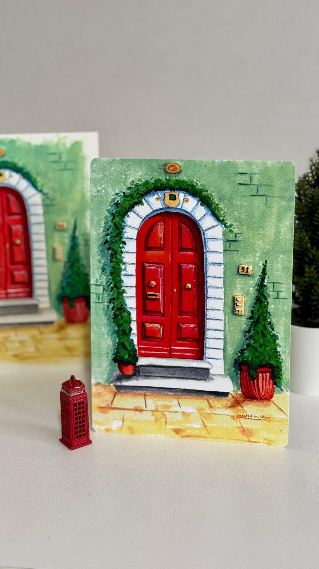 Red Door Art Print - Bold and Vibrant Wall Decor for Home, Office, or ...