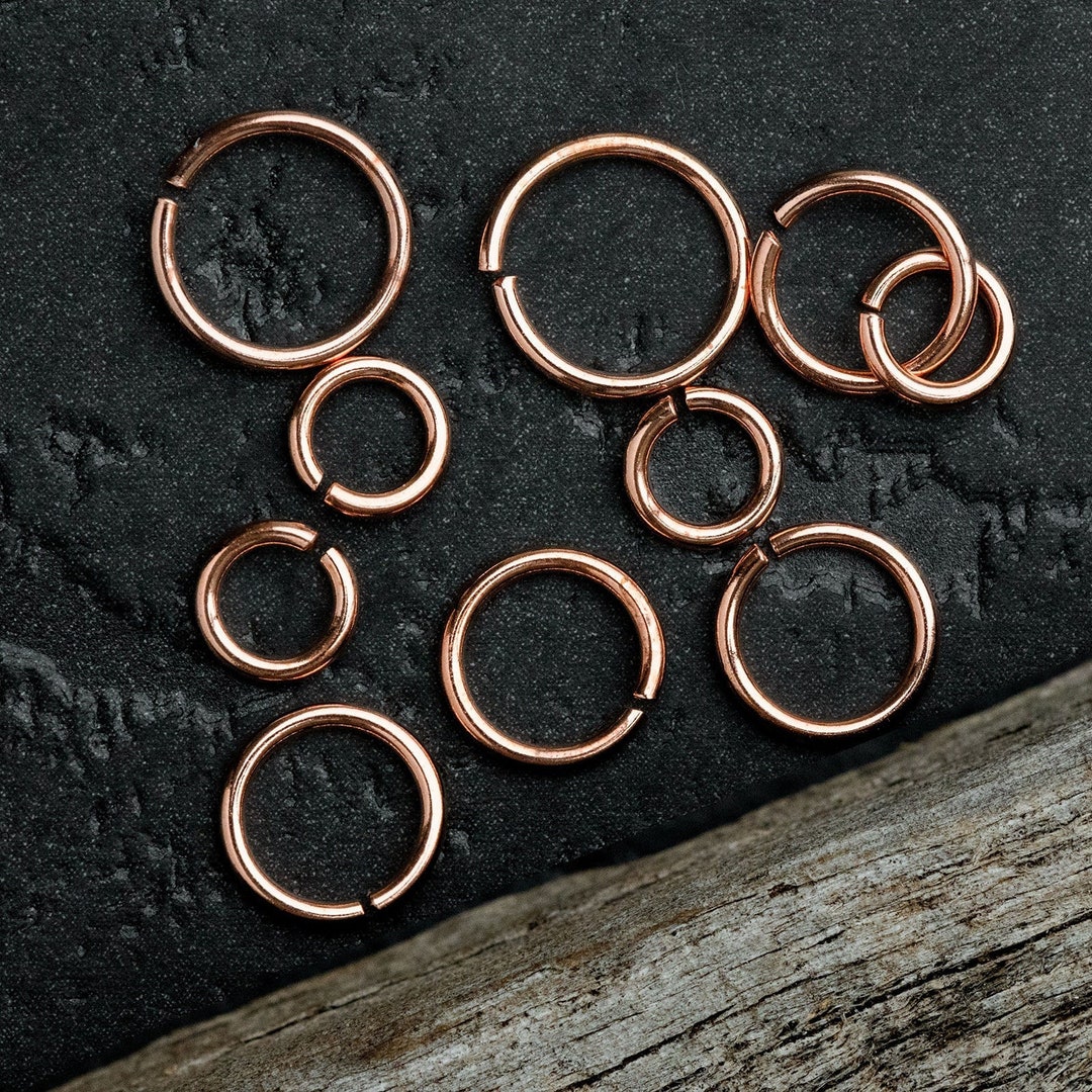 Copper Jump Rings, Mixed Sizes 5 Pair Pack, Jewellery Findings, 5 Pairs ...