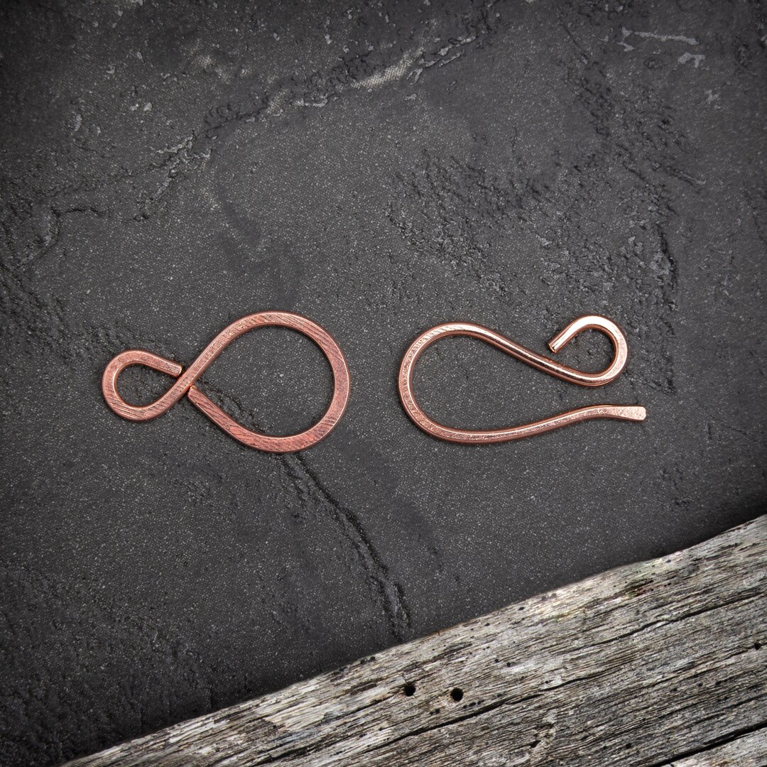 Bare Copper Hook & Loop Clasp Set, Handmade Findings, Jewellery Making ...