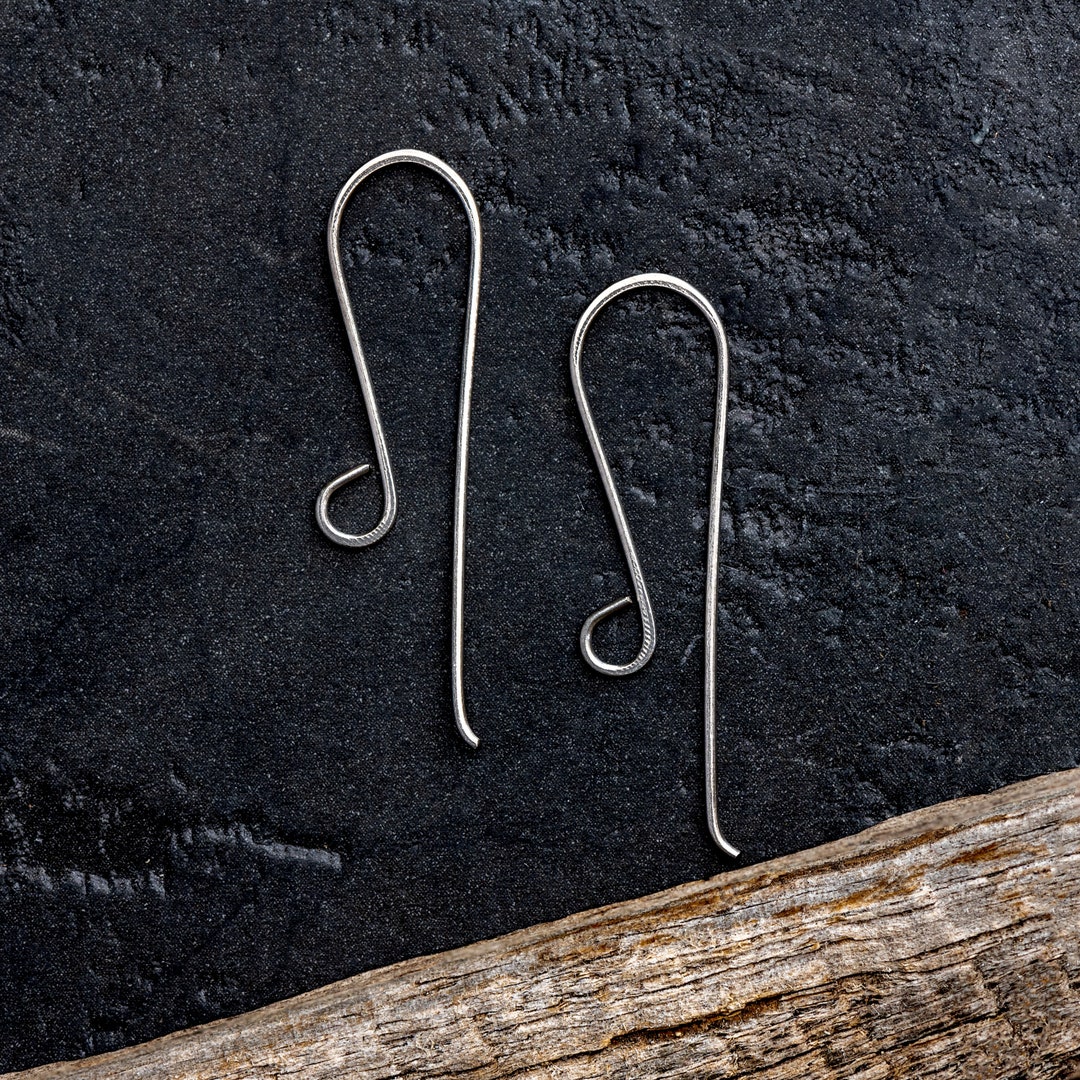 Titanium Long Tail Earring Hooks, 20gauge/.8mm, Bespoke Earwires ...
