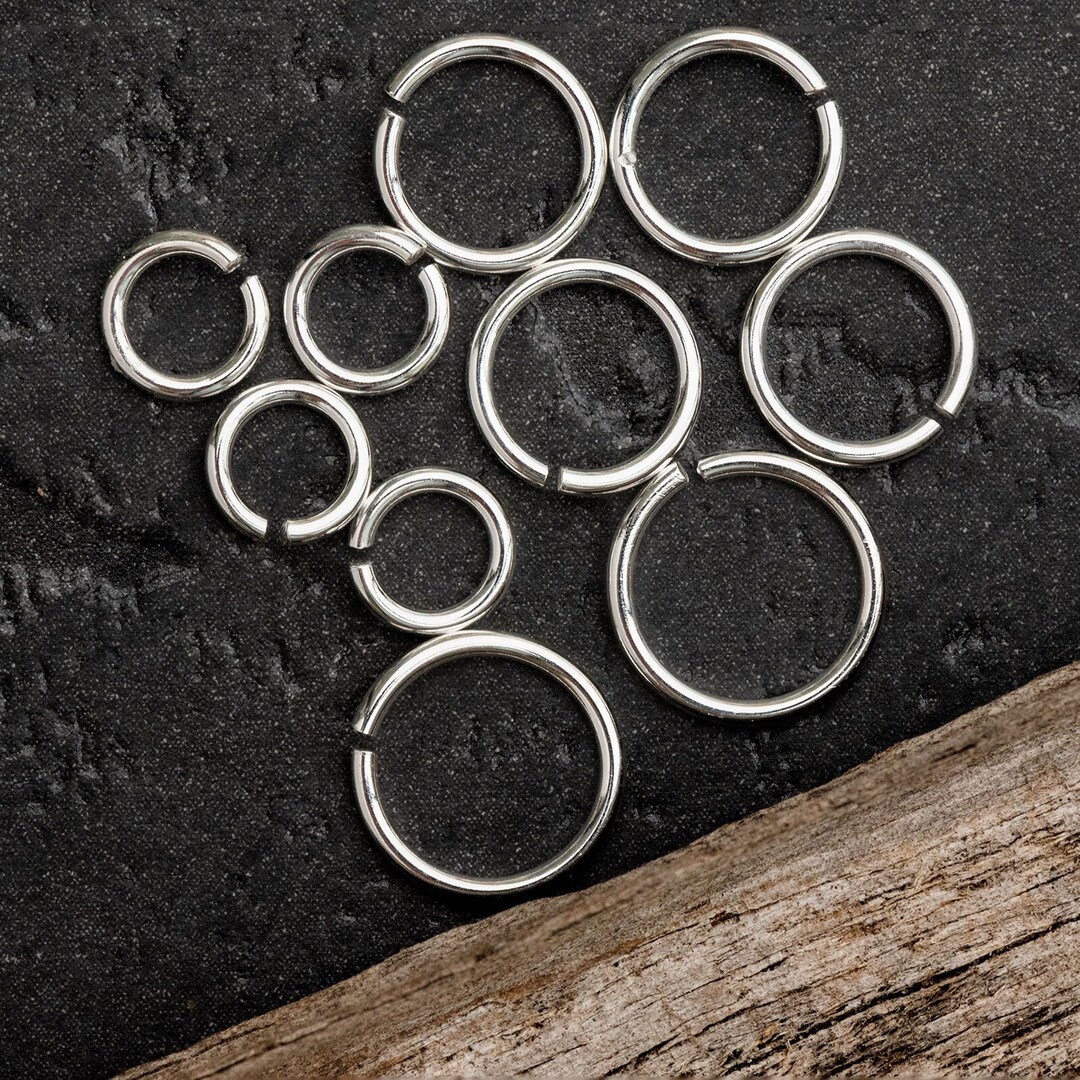 Argentium Silver .940 Open Jump Rings, Mixed Sizes 5 Pair Pack, Nickel ...