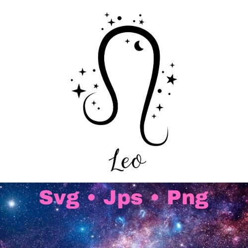 Leo Sign SVG, Leo PNG, Leo Svg, Zodiac Signs SVG, Astrology Signs, Star ...