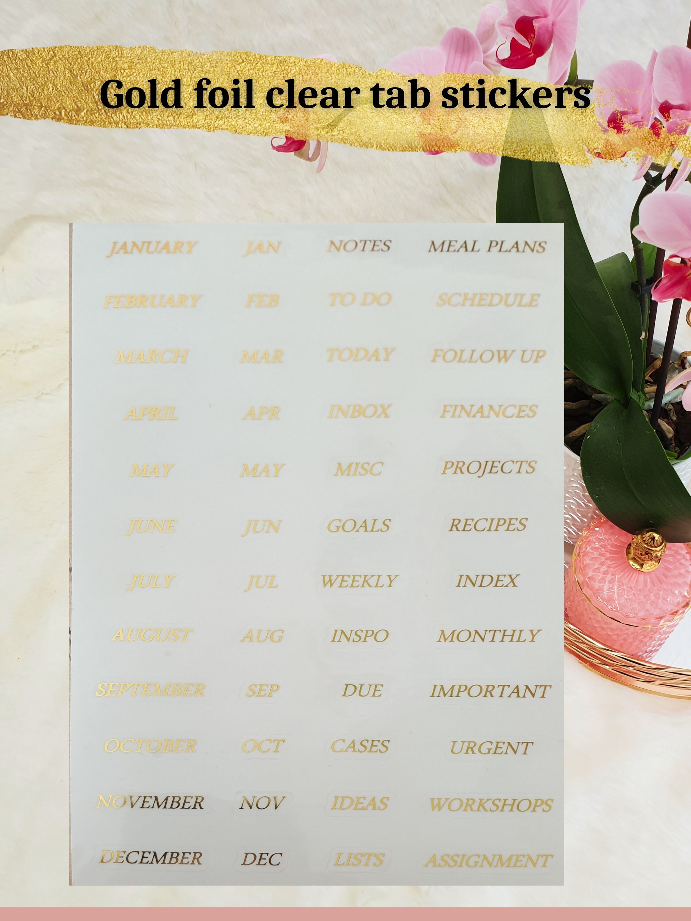 Customizable Planner Dividers, A5 Frosted Tabbed Dividers With Foil ...