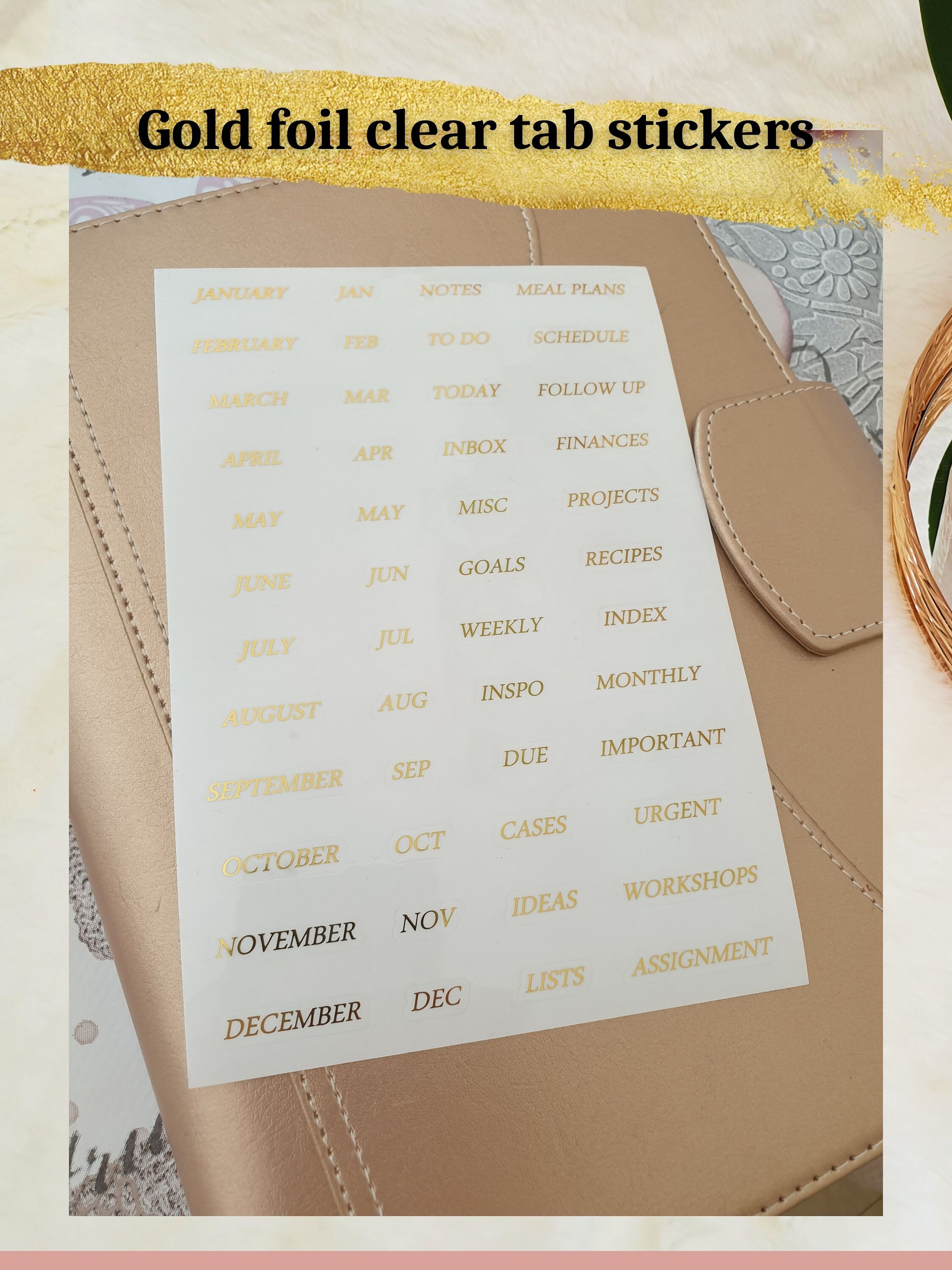 Customizable Planner Dividers, A5 Frosted Tabbed Dividers With Foil ...