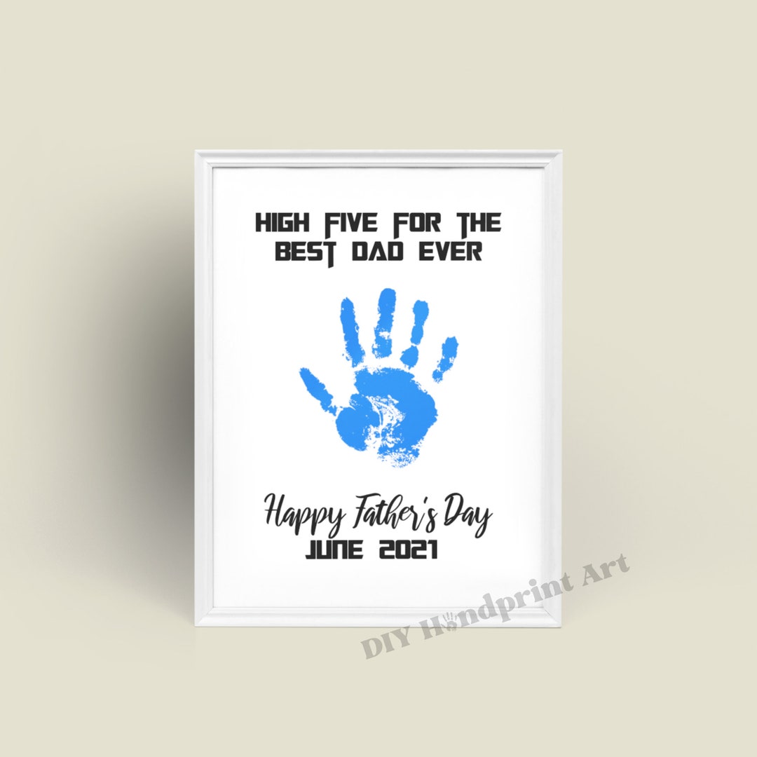 Digital Custom Father's Day Handprint Art Gift for Dad DIY Download - Etsy