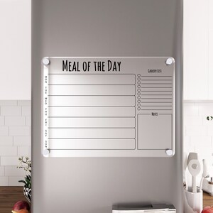 Magnetic Calendar Meal Planner Kitchen Decor Acrylic - Etsy