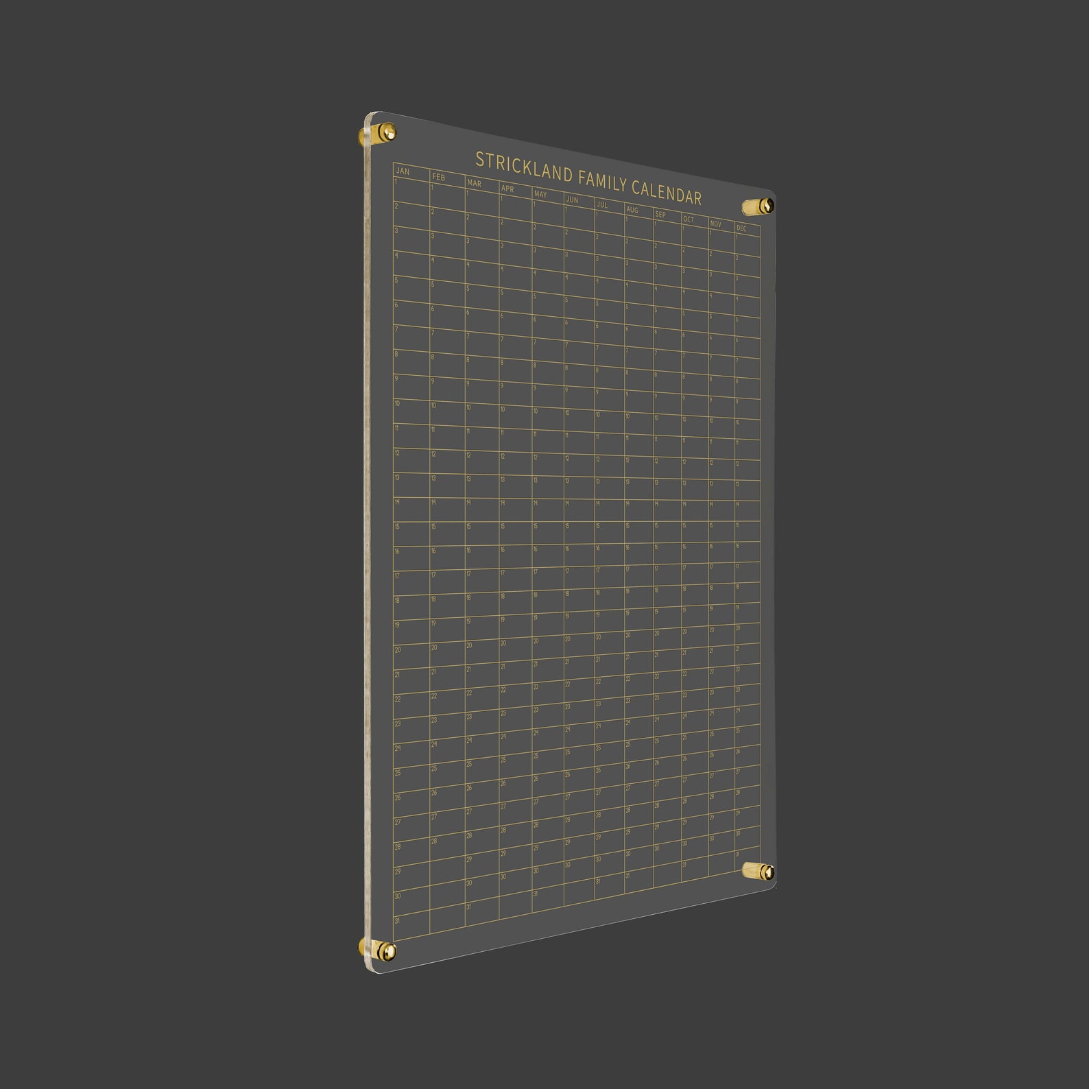 Large Vertical Acrylic Yearly Calendar Reusable Acrylic Wall - Etsy