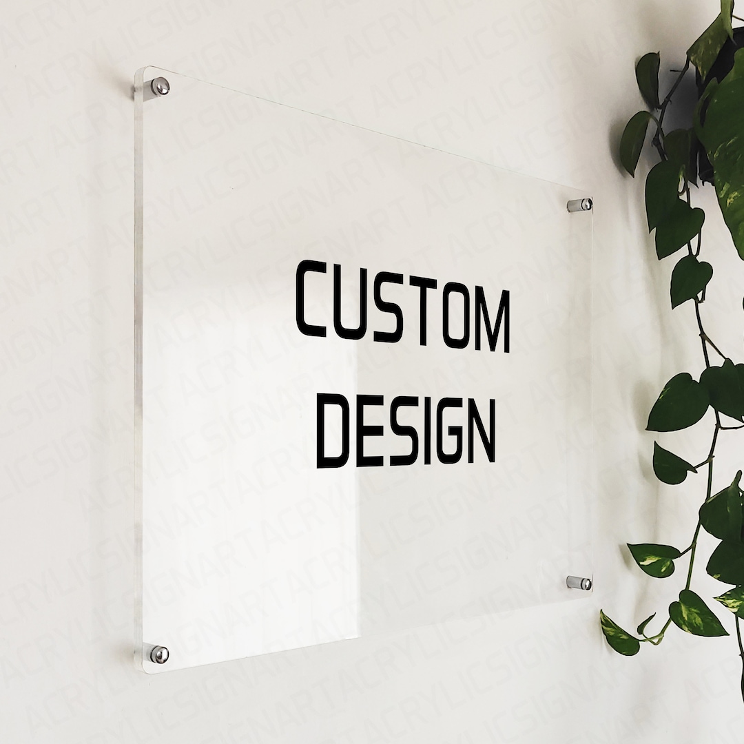 Custom Acrylic Dry Erase Board: Personalized Wall Sign, Clear Plaque - Etsy