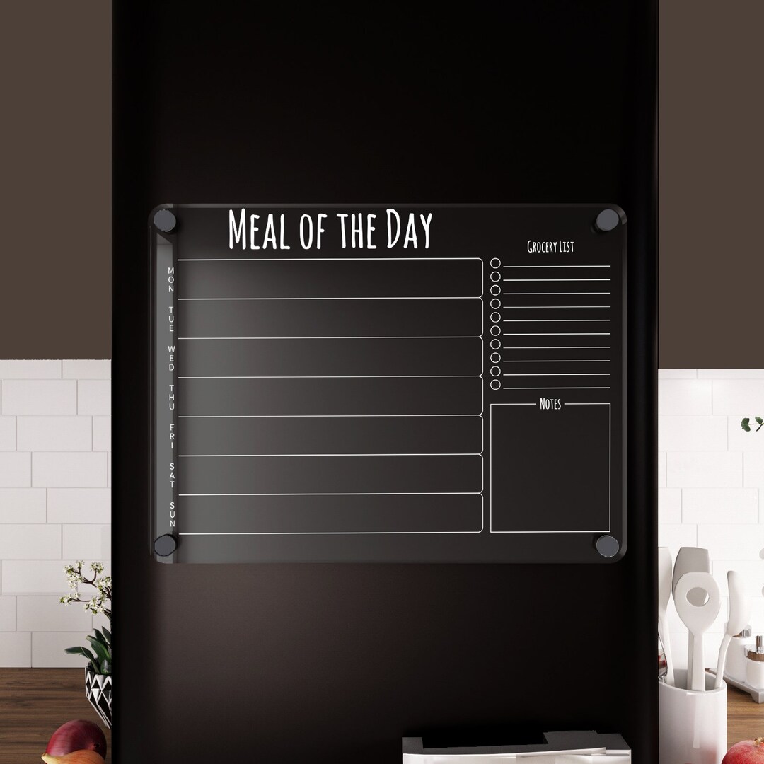 Magnetic Calendar Meal Planner Kitchen Decor Acrylic - Etsy