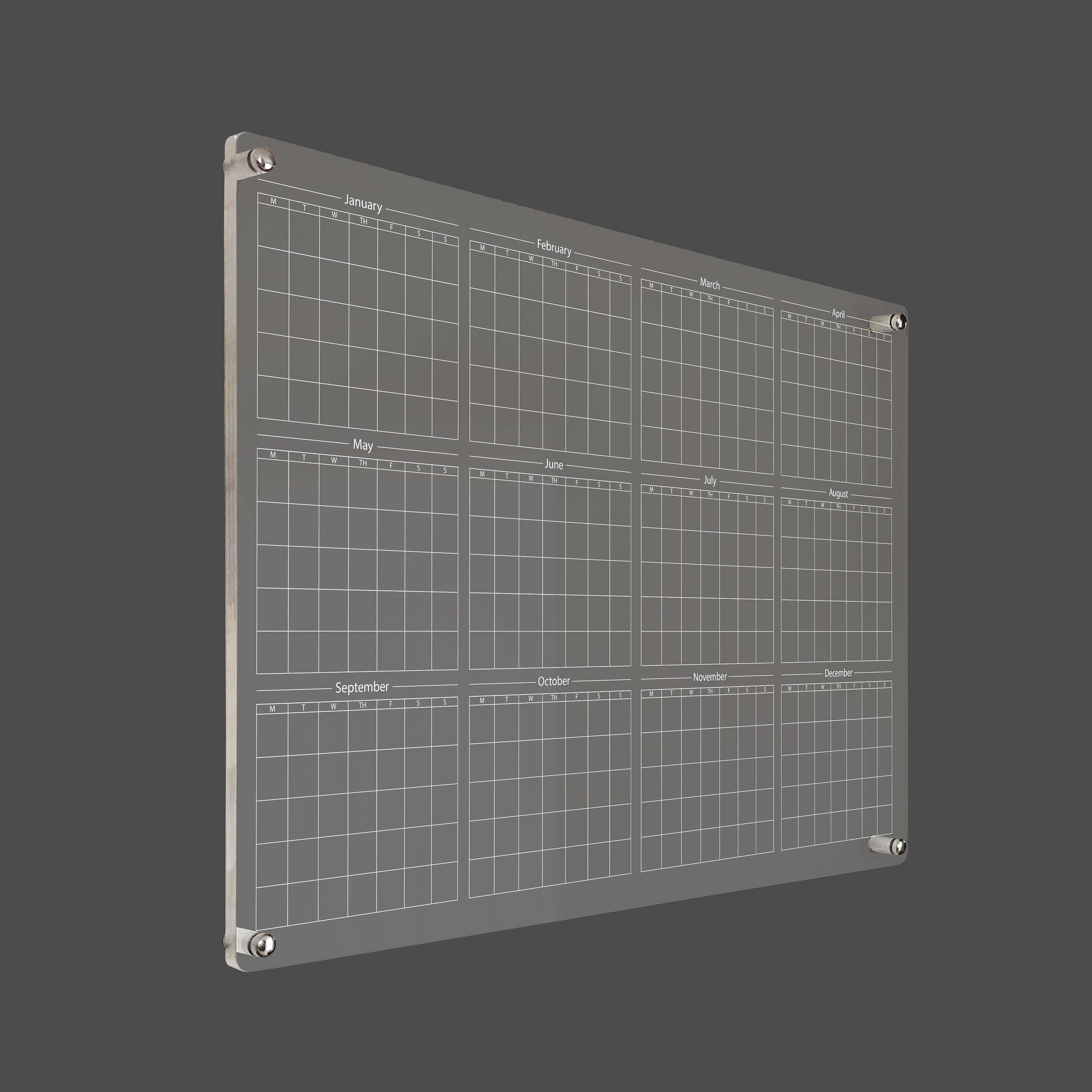 Large Acrylic Yearly Wall Calendar: Reusable Planner Board - Etsy