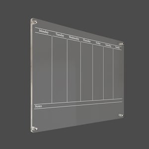 Minimalist Acrylic Weekly Planner - Daily Weekly Acrylic Planner Boards ...