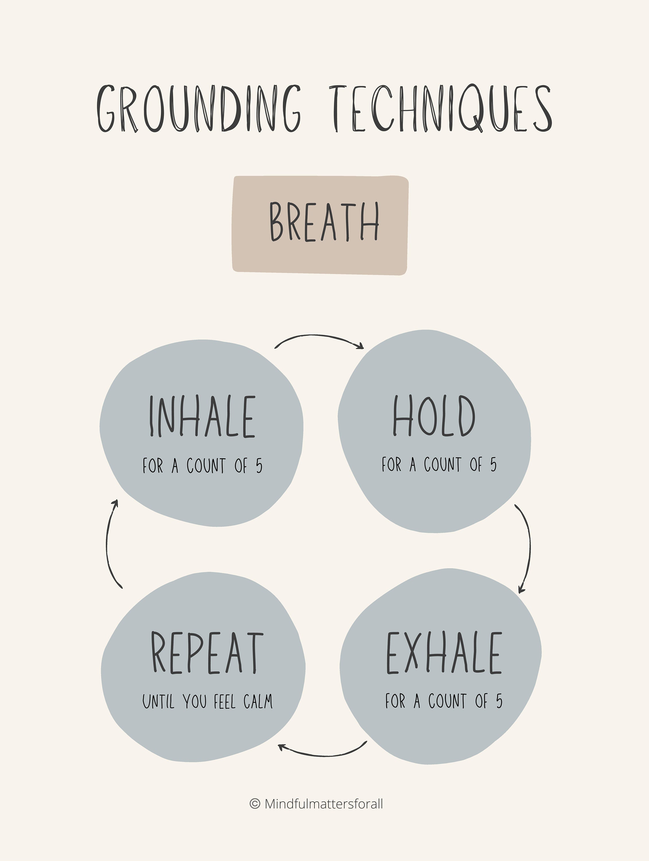 Grounding Techniques Print Bundle Box Breathing Anxiety - Etsy UK