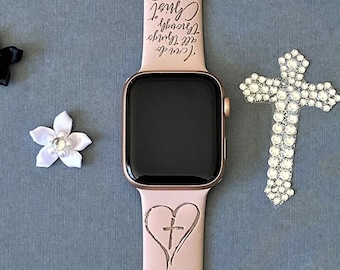 Floral Faith Watch Band 38mm 40mm 41mm 42mm 44mm 45mm S/M M/L Series 1 ...