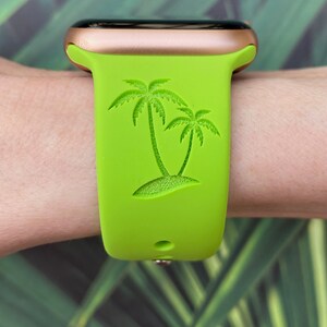 Palm Tree Watch Band 38mm 40mm 41mm 42mm 44mm 45mm S/M M/L Series 1,2,3 ...
