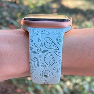 Seashells Beach Watch Band 38mm 40mm 41mm 42mm 44mm 45mm S/M M/L Series ...