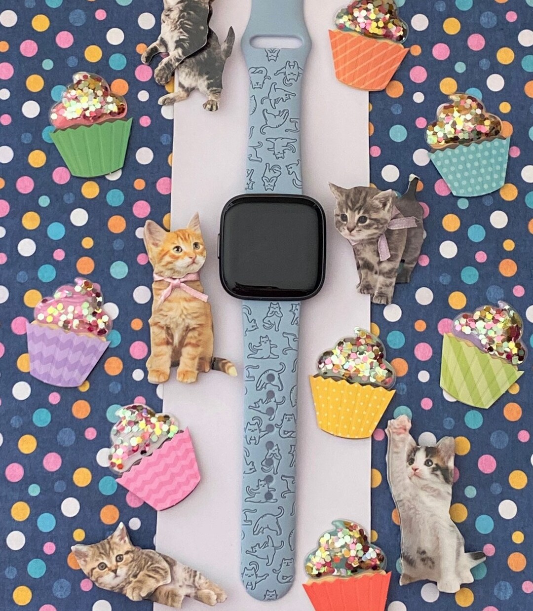 Yoga Cat Fitbit Versa 1/versa 2/versa Lite S/L Silicone Engraved Cute ...