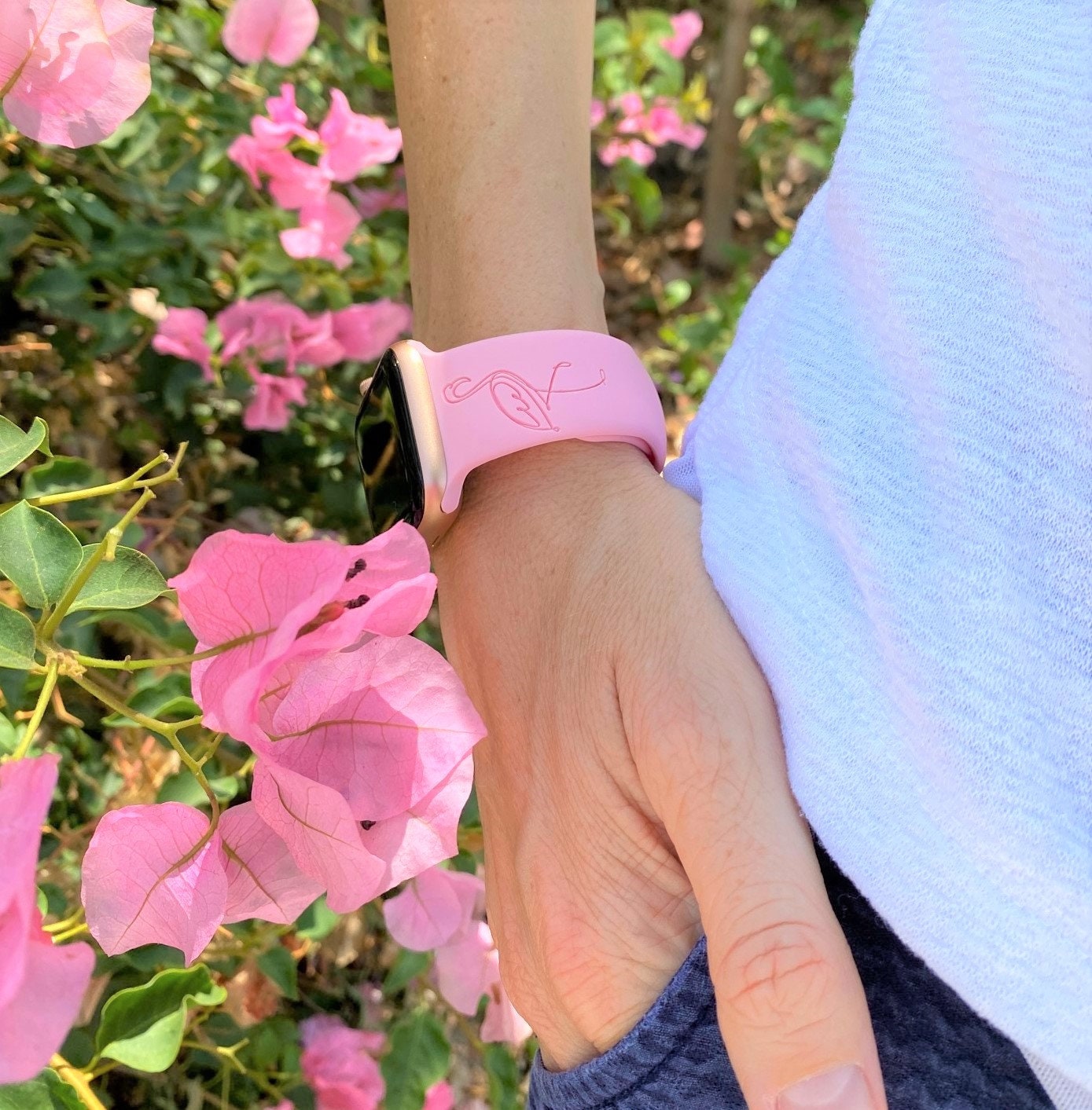 Pink Flamingo Watch Band 38mm 40mm 41mm 42mm 44mm 45mm S/M M/L Series 1 ...