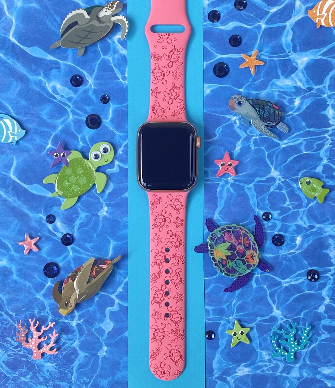 Turtles Watch Band 38mm 40mm 41mm 42mm 44mm 45mm S/M M/L Series 1,2,3,4 ...
