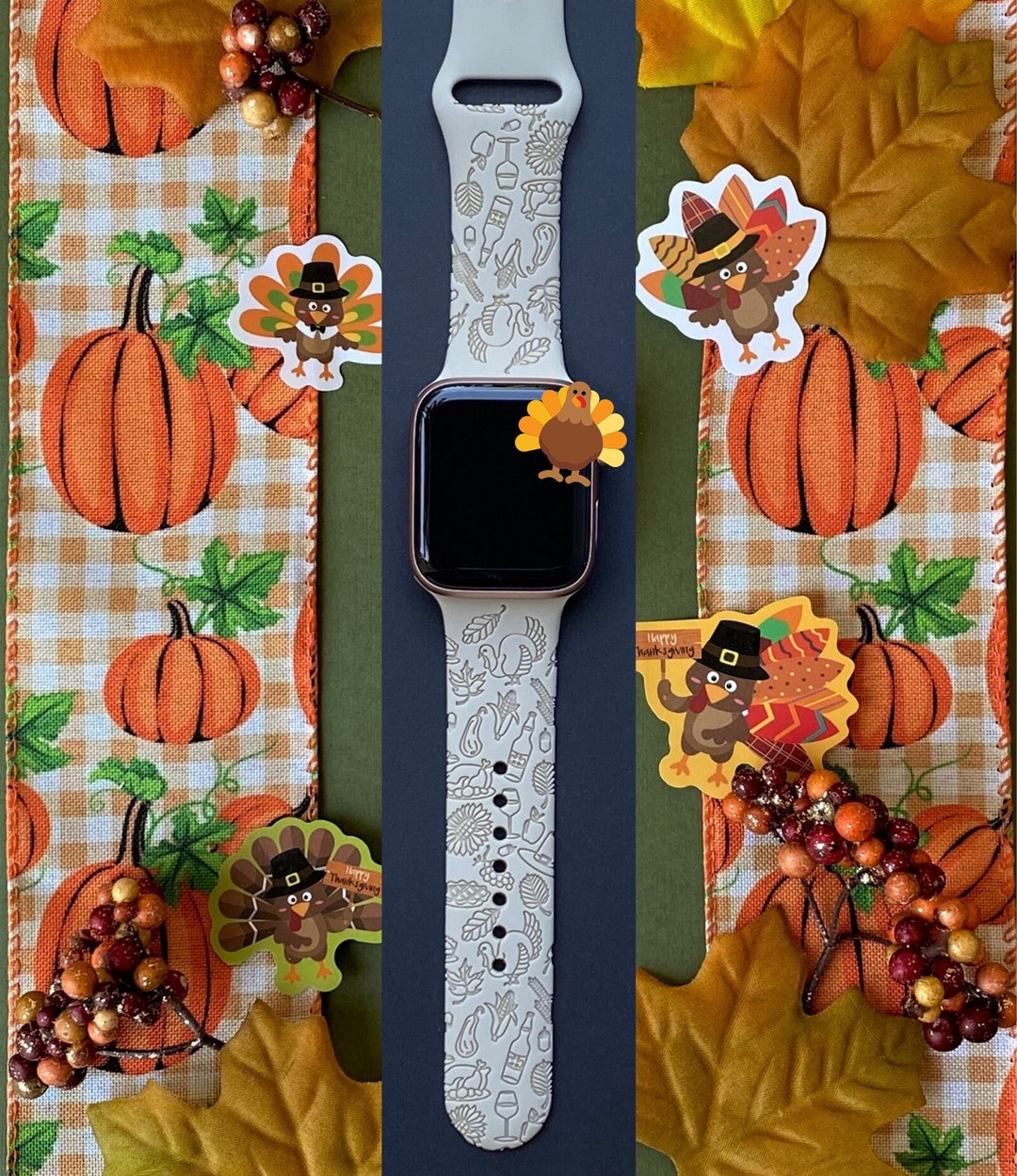 Thanksgiving Watch Band 38mm 40mm 41mm 42mm 44mm 45mm S/M M/L Series 1 ...