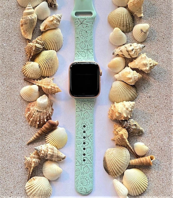 Seashells Beach Watch Band 38mm 40mm 41mm 42mm 44mm 45mm S/M - Etsy