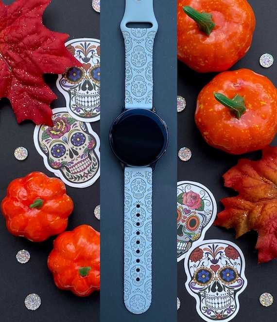 Sugar Skulls Samsung Galaxy Watch Band 20mm Halloween Scary - Etsy
