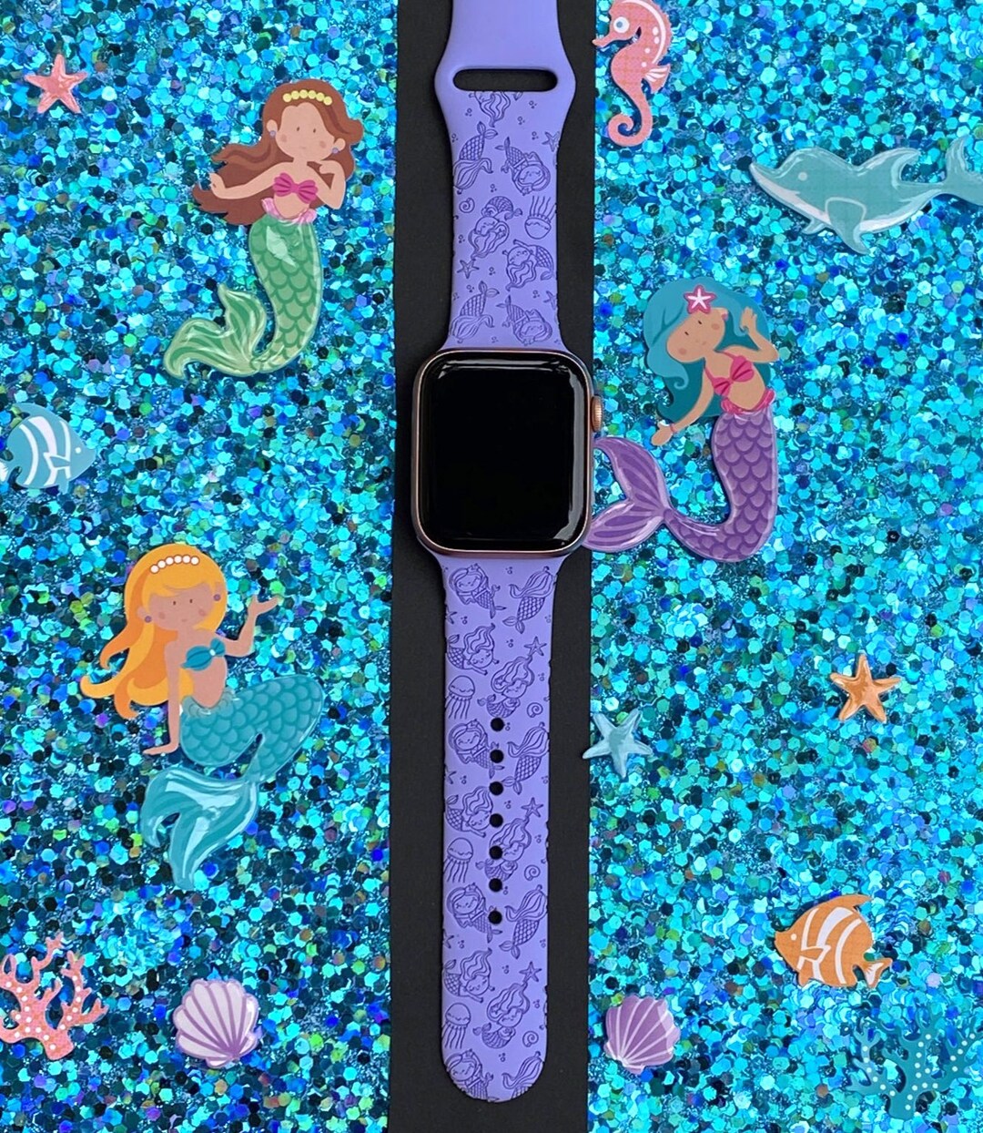 Mermaid Watch Band 38mm 40mm 41mm 42mm 44mm 45mm S/M M/L Series 1,2,3,4 ...