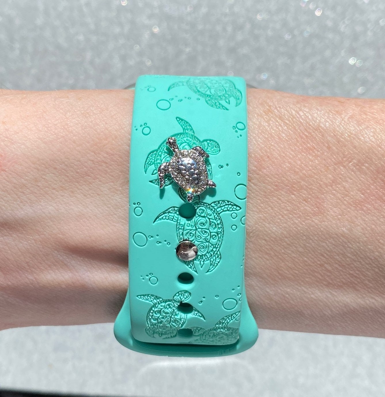 Turtle Stud Watch Band Charm for Apple Watch, Fitbit, Watch Sports Band ...