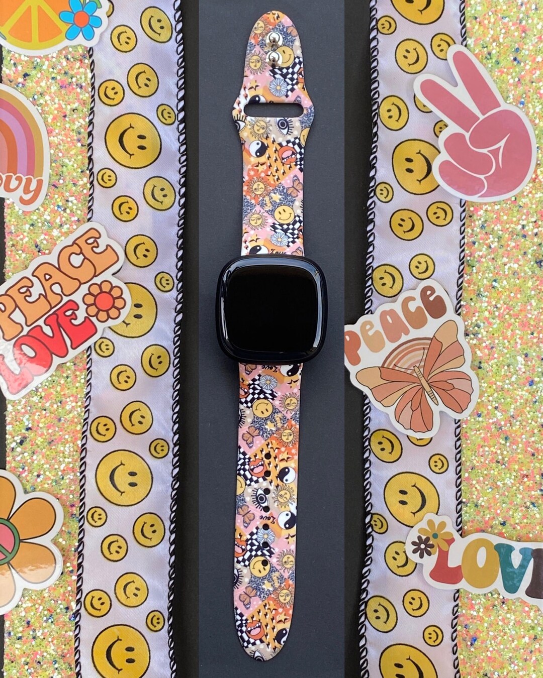 Retro Fitbit Versa 3,4/fitbit Versa Sense S/L Silicone Cute Sixties ...
