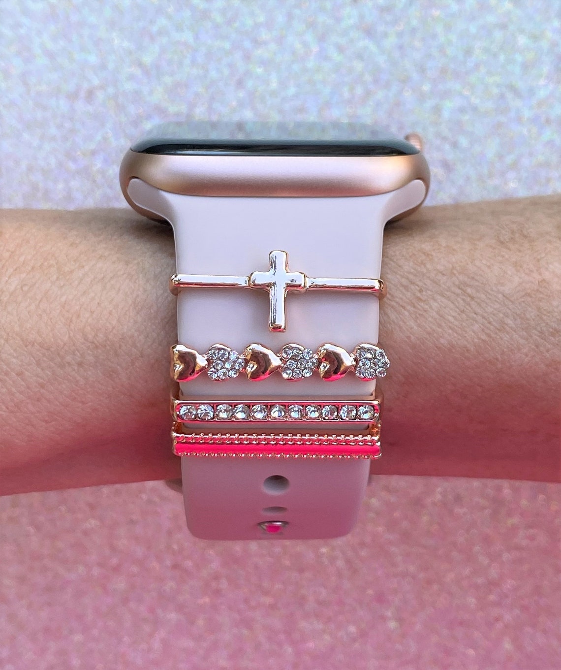 Cross Stackable Watch Band Charms for Apple Watch Fitbit - Etsy