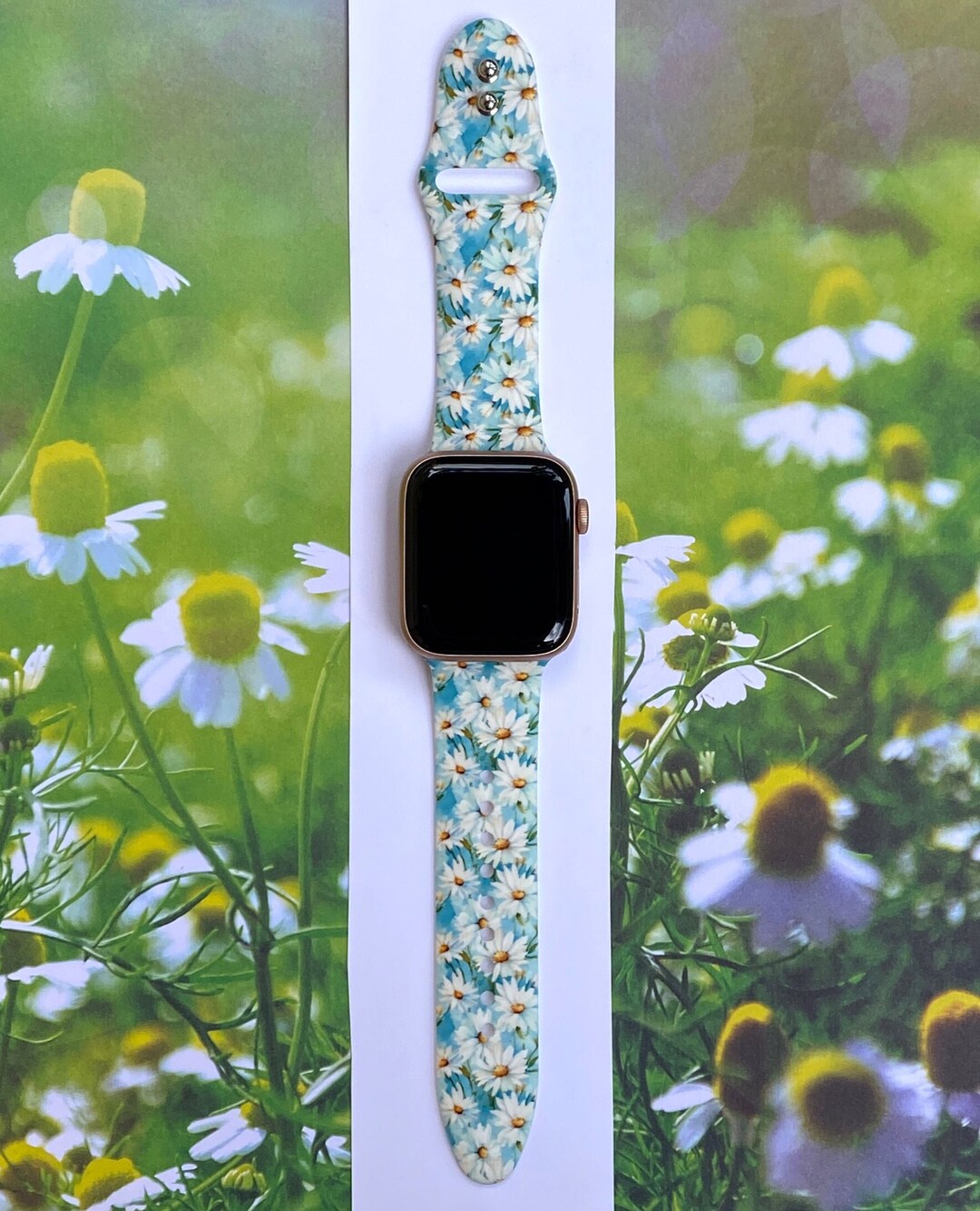 Daisy Flower Watch Band 38mm 40mm 41mm 42mm 44mm 45mm S/M M/L Series 1 ...