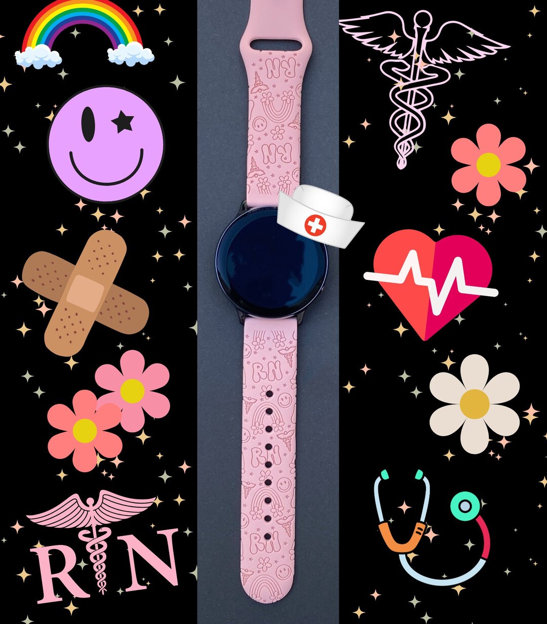 Smiley Nurse Watch Band 20mm Watchband Replacement - Etsy