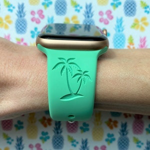 Palm Tree Watch Band 38mm 40mm 41mm 42mm 44mm 45mm S/M M/L Series 1,2,3 ...