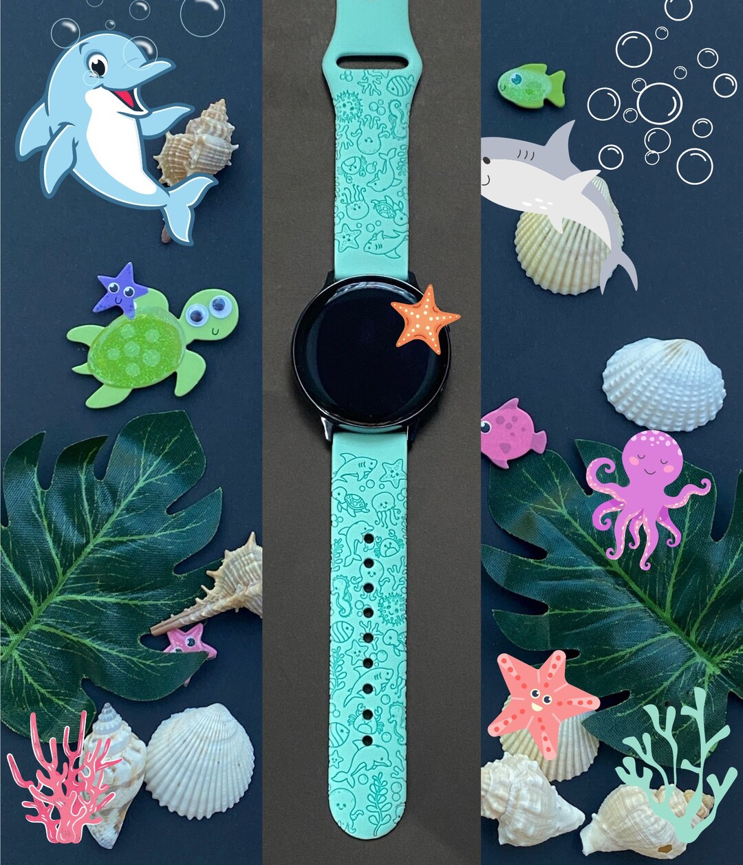 Ocean Friends Watch Band 20mm Summer Beach Tropical Watchband ...