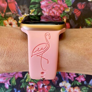 Pink Flamingo Watch Band 38mm 40mm 41mm 42mm 44mm 45mm S/M M/L Series 1 ...