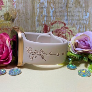 Wild Flower Watch Band 38mm 40mm 41mm 42mm 44mm 45mm S/M M/L Series 1,2 ...
