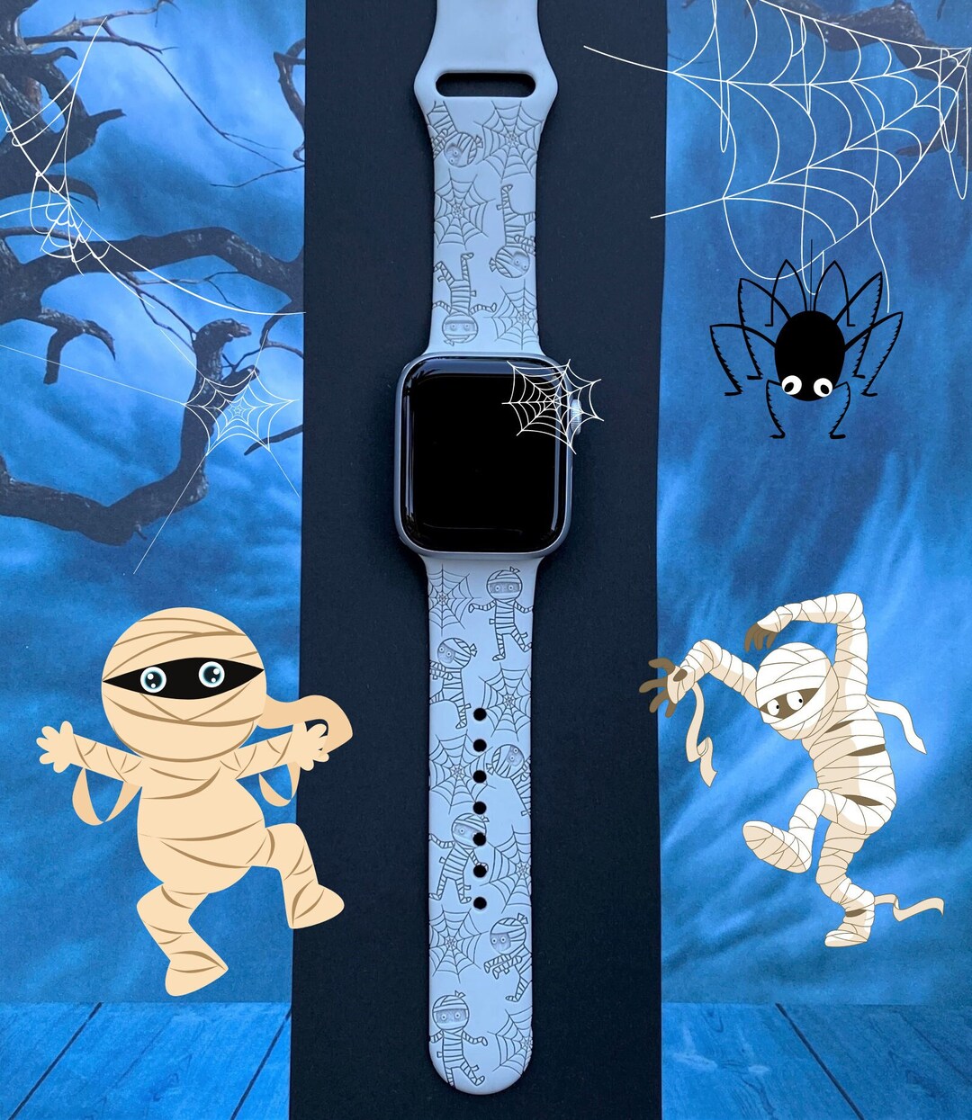 Mummy Halloween Watch Band 38mm 40mm 41mm 42mm 44mm 45mm S/M M/L Series ...