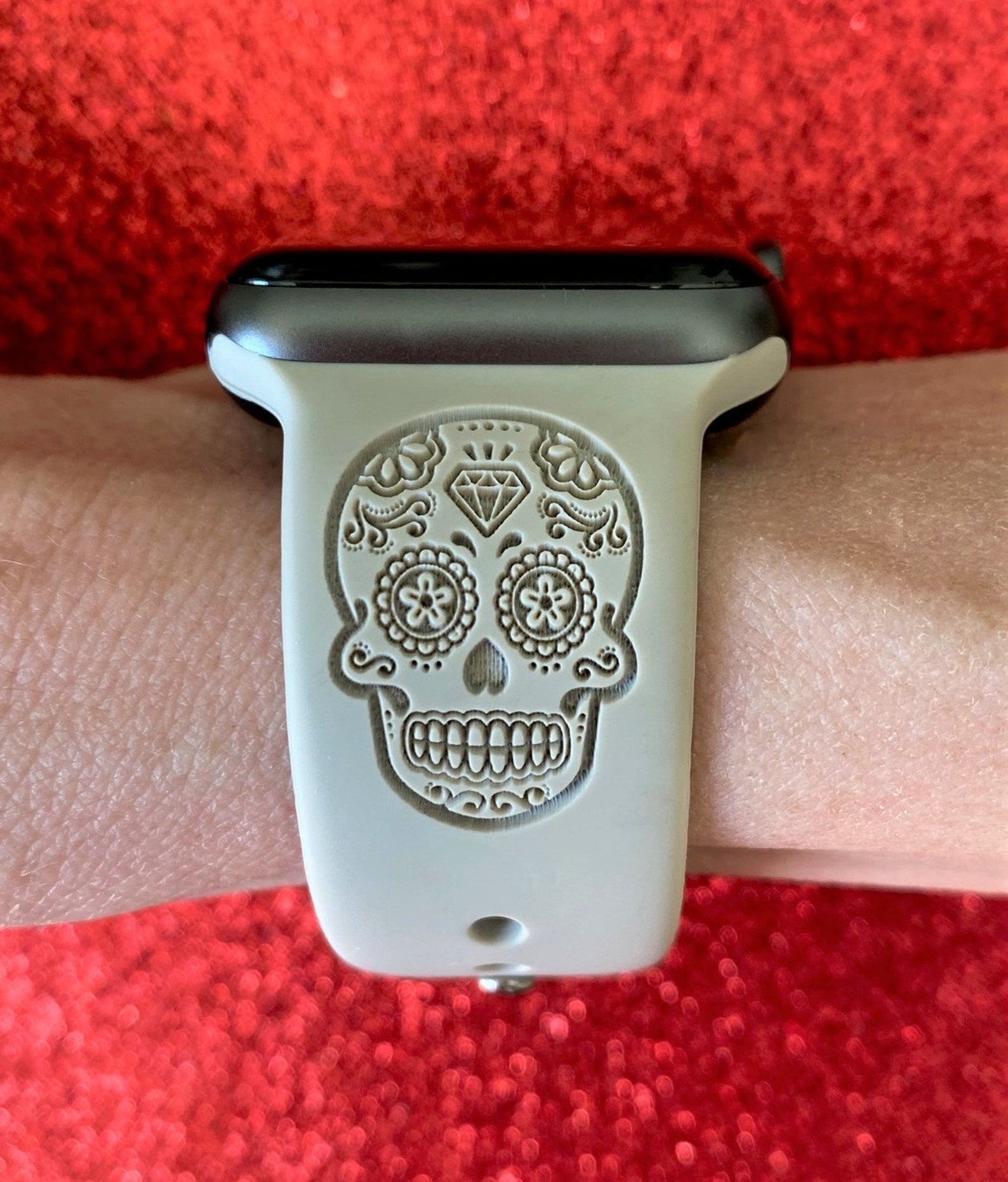 Sugar Skulls Watch Band 38mm 40mm 41mm 42mm 44mm 45mm S/M M/L Series 1 ...