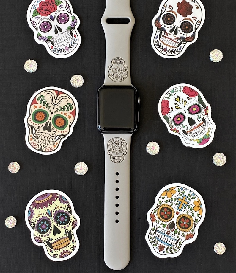 Sugar Skulls Watch Band 38mm 40mm 41mm 42mm 44mm 45mm S/M M/L Series 1 ...