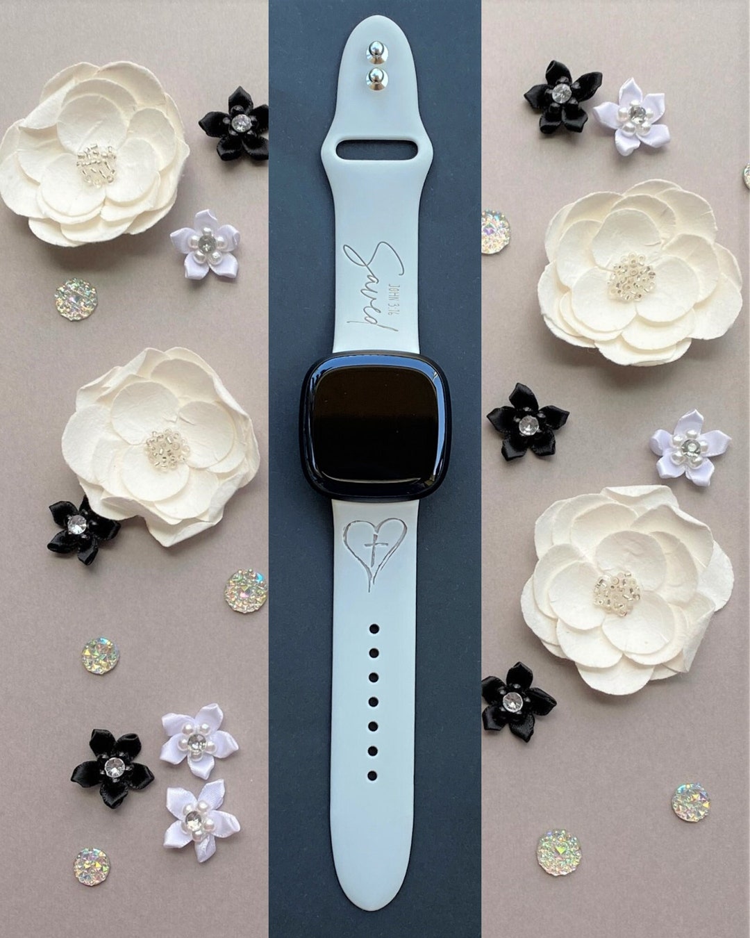 Cross and Verse Fitbit Versa 3,4/fitbit Versa Sense S/L Silicone ...