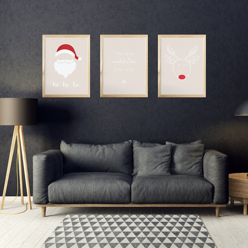 Christmas Poster Set of 3 Printable Christmas Decor Christmas ...